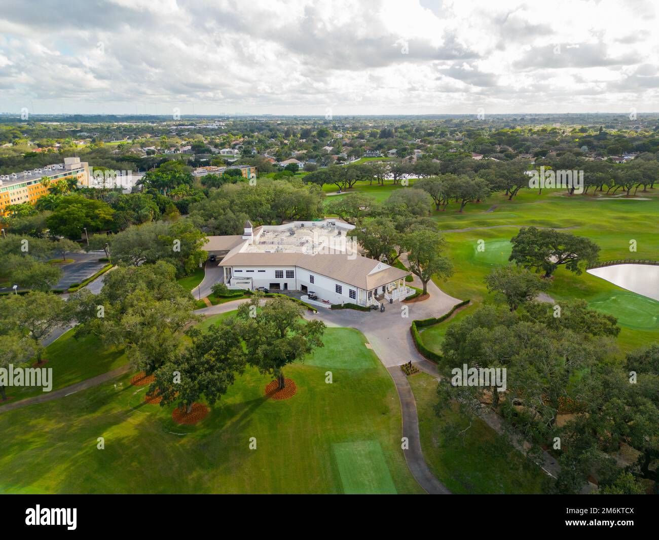 Davie, FL, USA - January 3, 2022: Aerial photo Grande Oaks Golf Club ...
