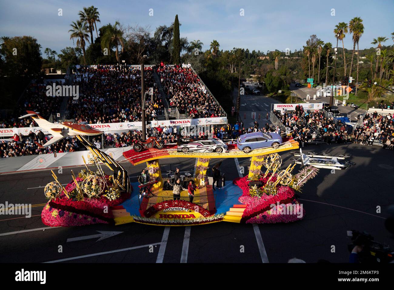 Fitz and the Tantrums perform during the 134th annual Rose Parade ...