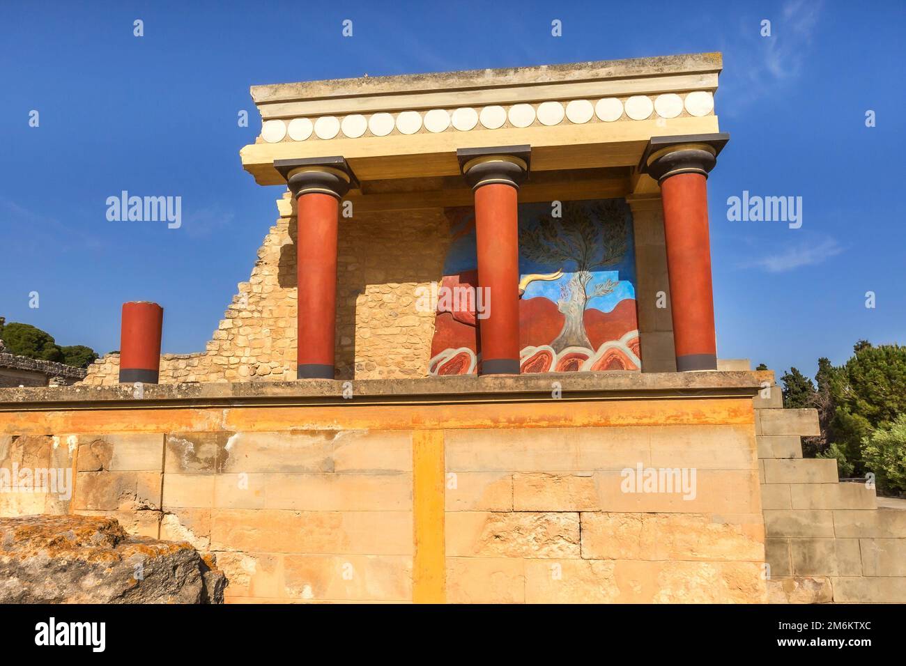 Knossos, Crete ruins of the Minoan Palace, Greece Stock Photo - Alamy