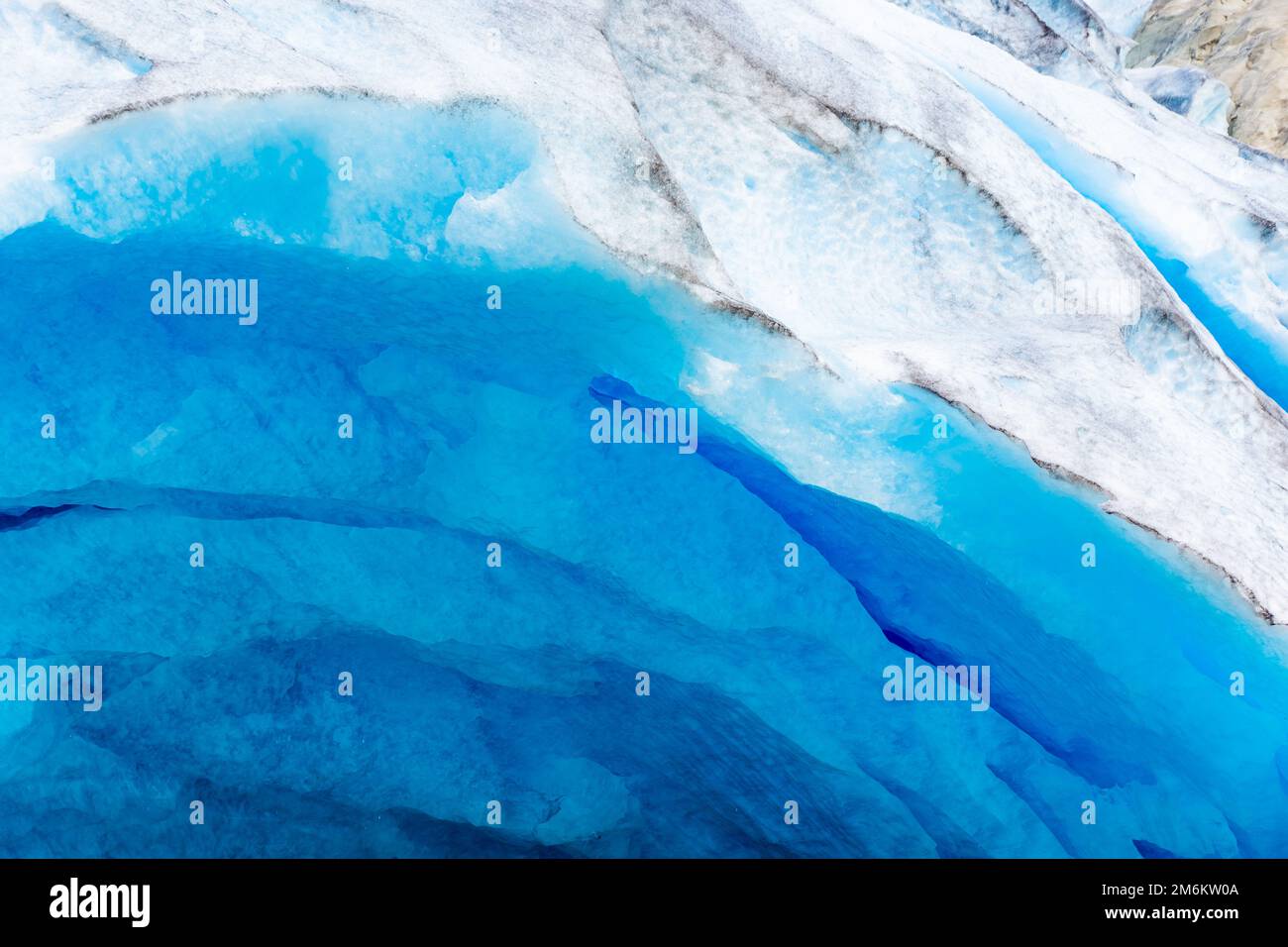 The Nigardsbreen Glacier, beautiful blue melting glacier in the ...