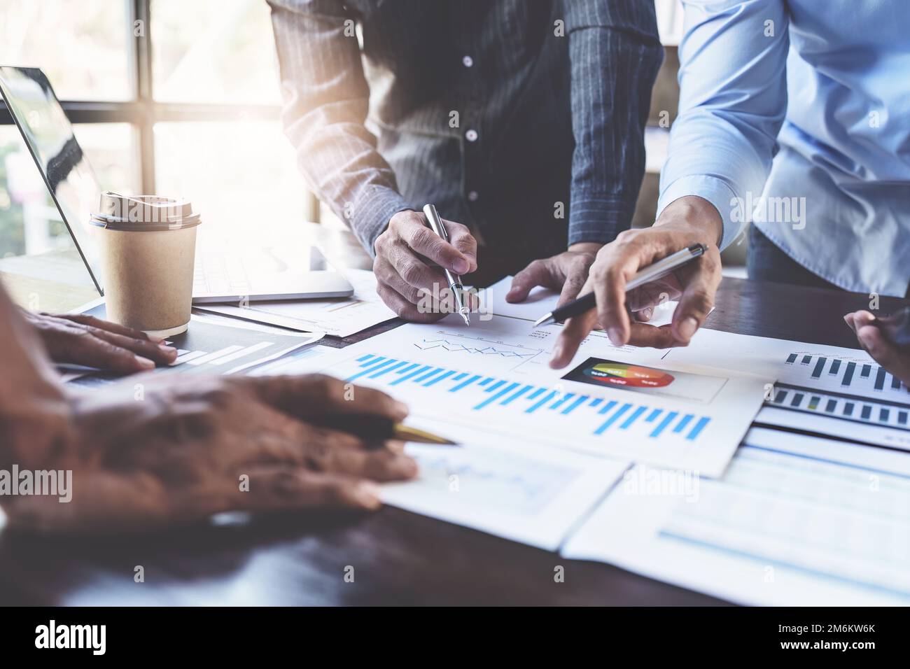 Business people accountant or financial expert analyze with document ...