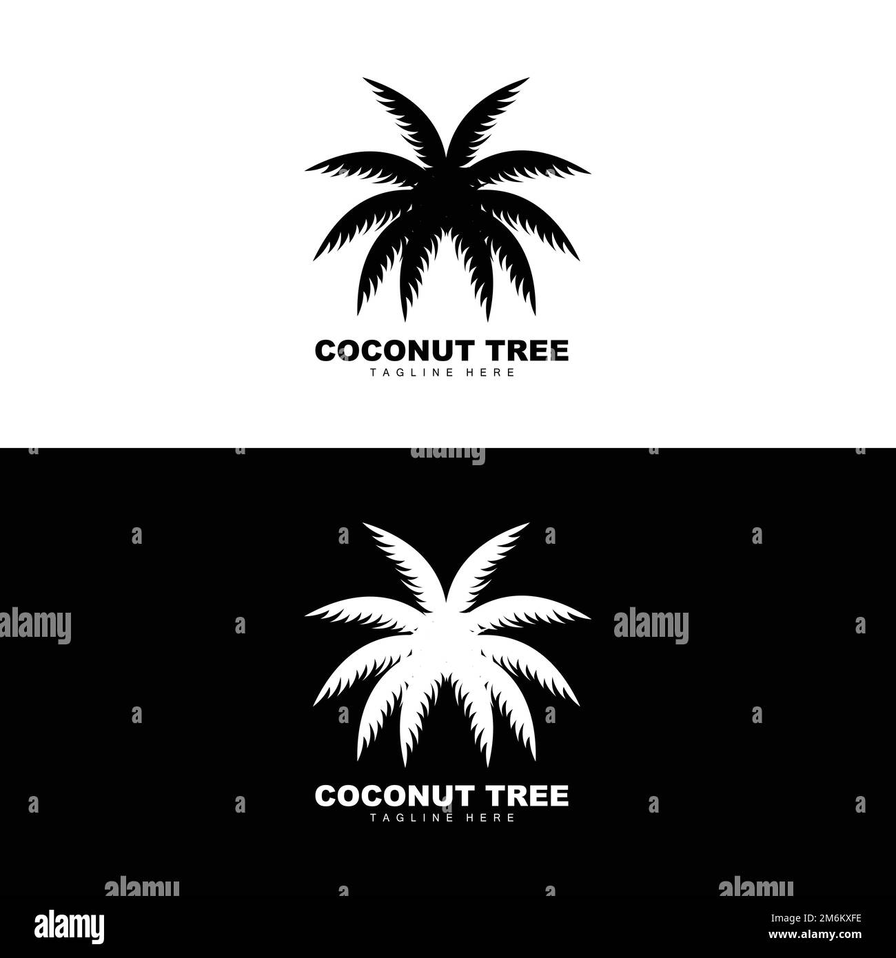 Black Coconut Tree Logo