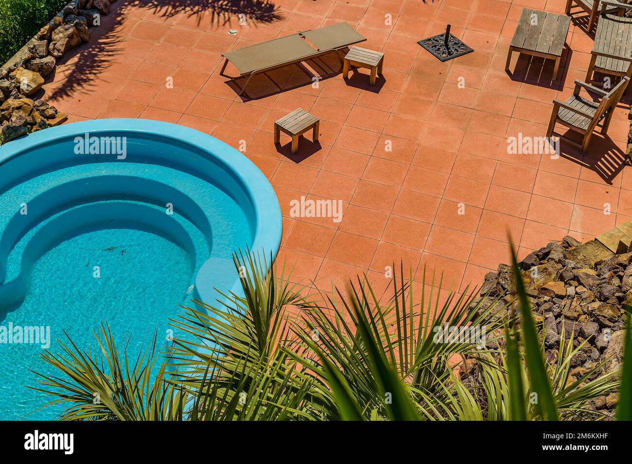 Outdoor Courtyard Top View Stock Photo - Alamy