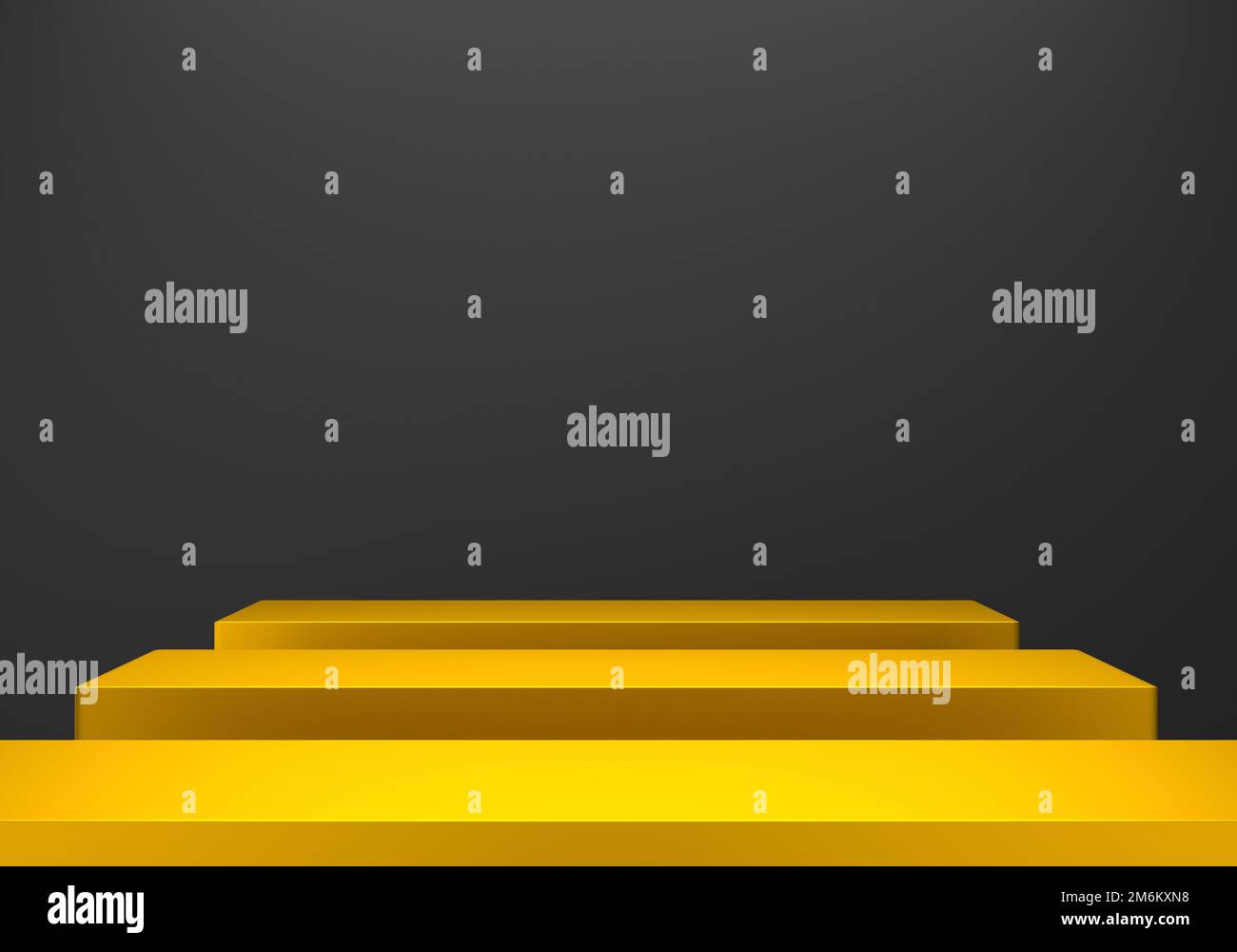 3d rendering of gold podium abstract minimal black background. Scene ...