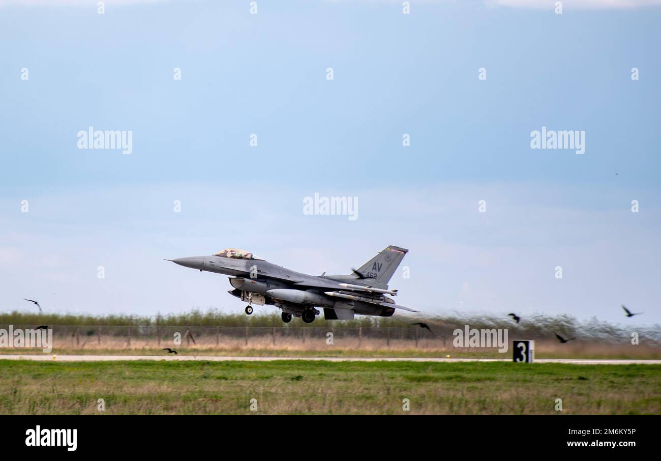 A U.S. Air Force F-16 Fighting Falcon assigned to the 510th ...