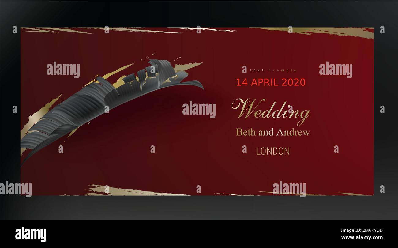 Tropical black gold leaves on dark background vector. Beautiful ...