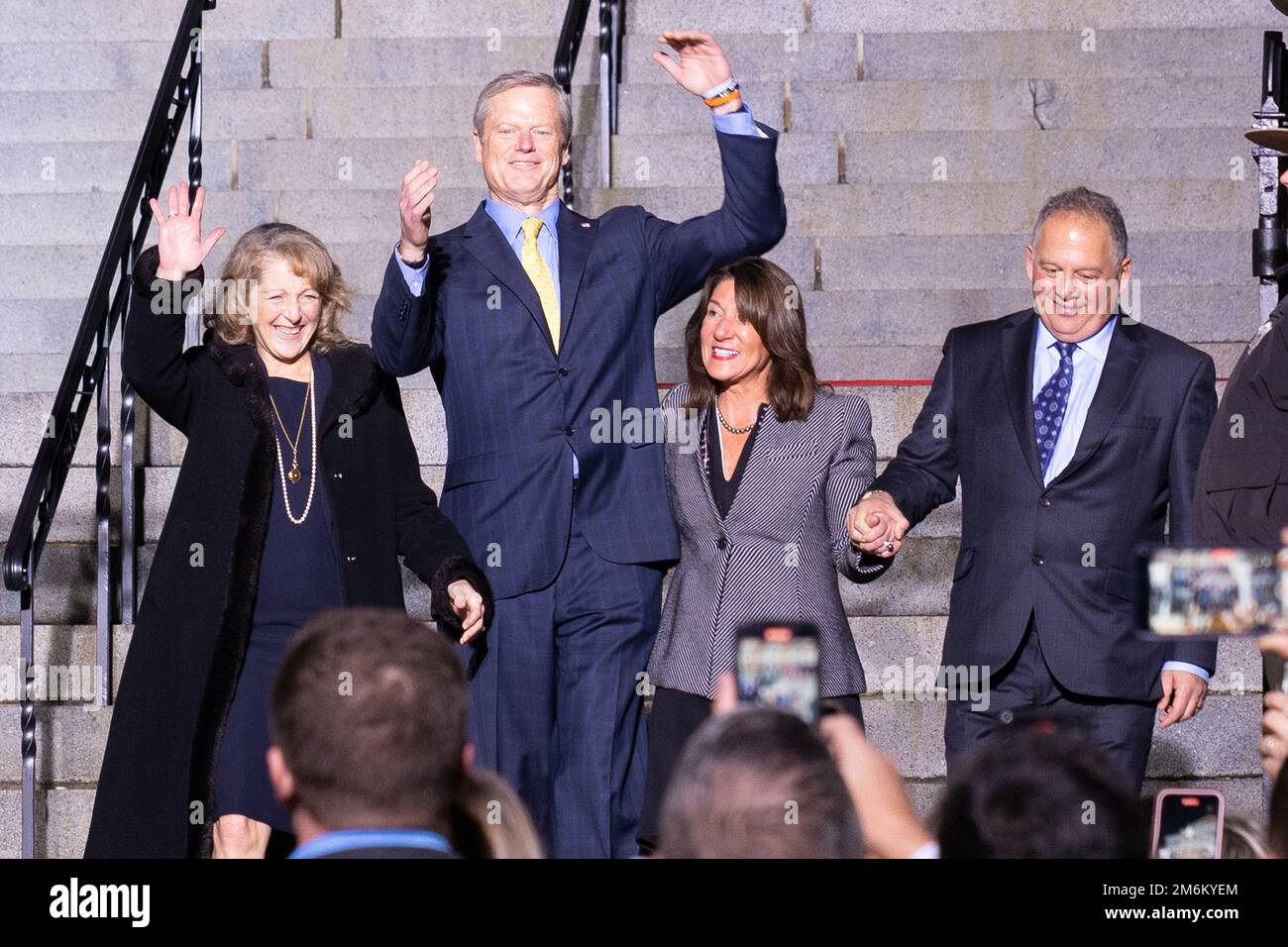 BOSTON, MA - JANUARY 4: Charlie Baker exits the Massachusetts ...