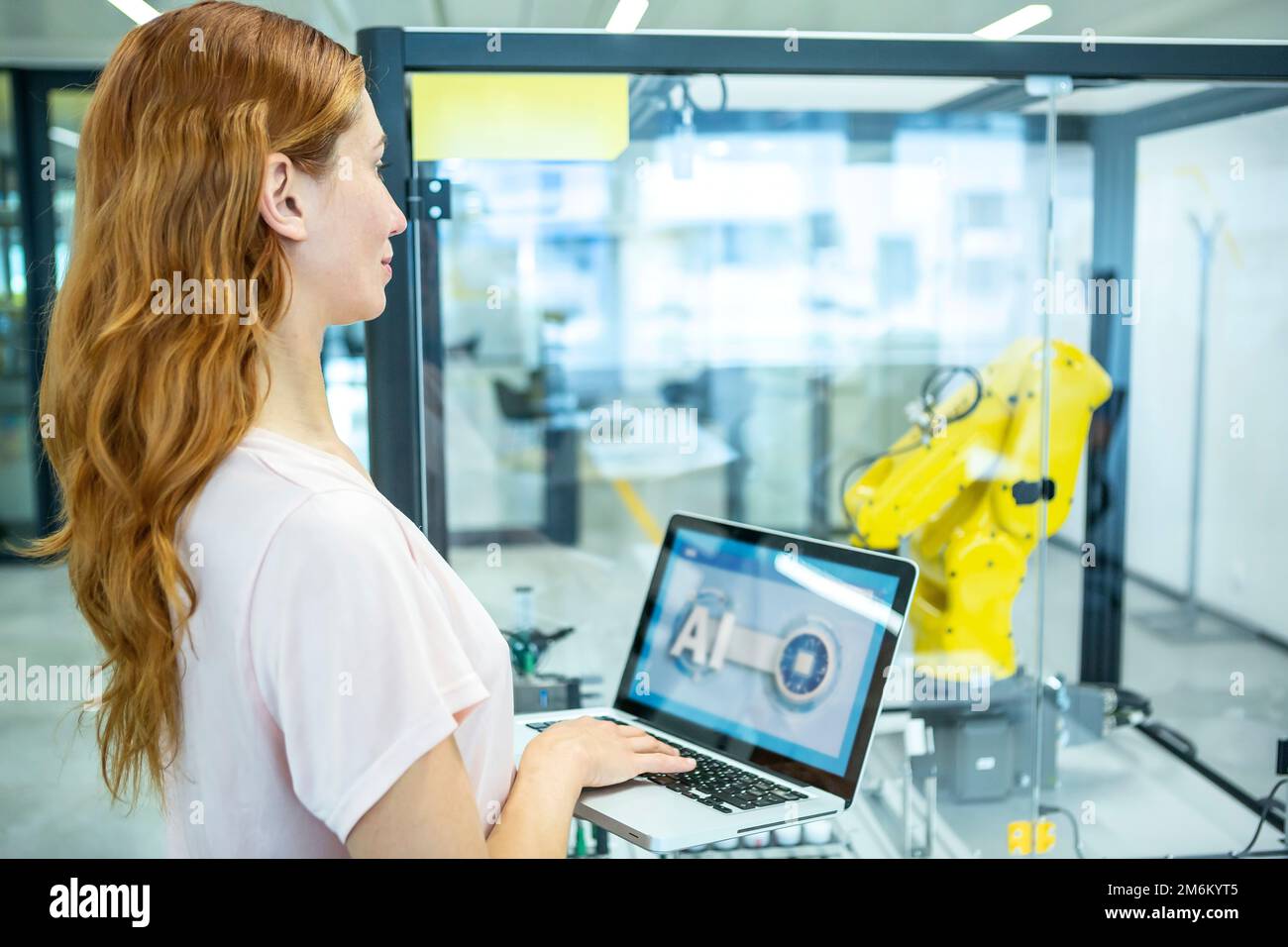 Industrial Robots Development Stock Photo - Alamy