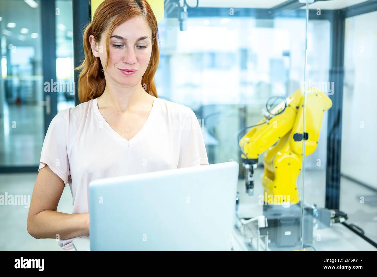 Industrial Robots Development Stock Photo - Alamy