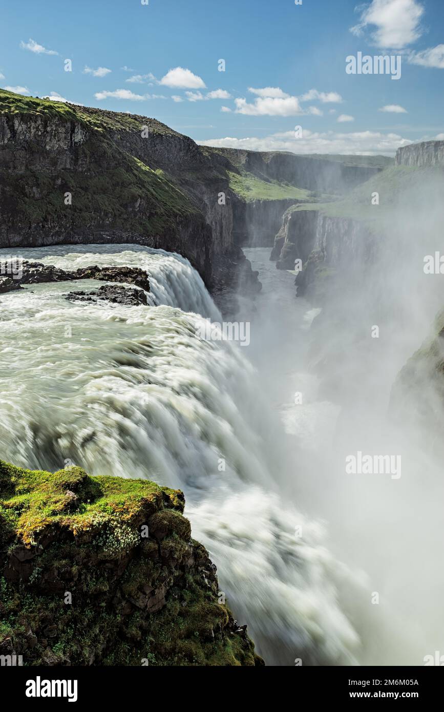 Gullfoss waterfall in Iceland Stock Photo - Alamy