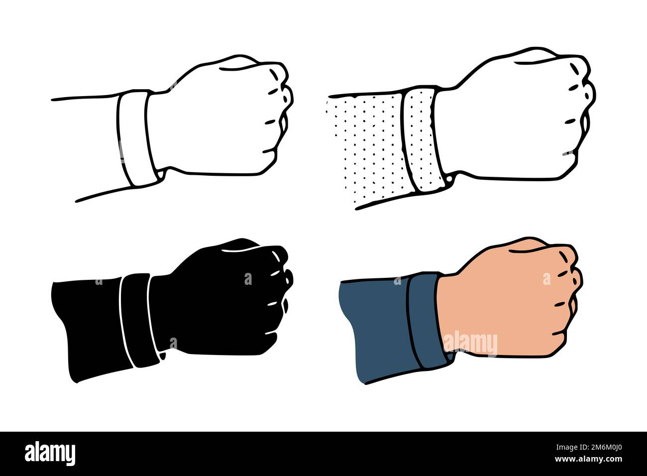 Vector illustration of a fist symbolize defense, resistance or strength ...