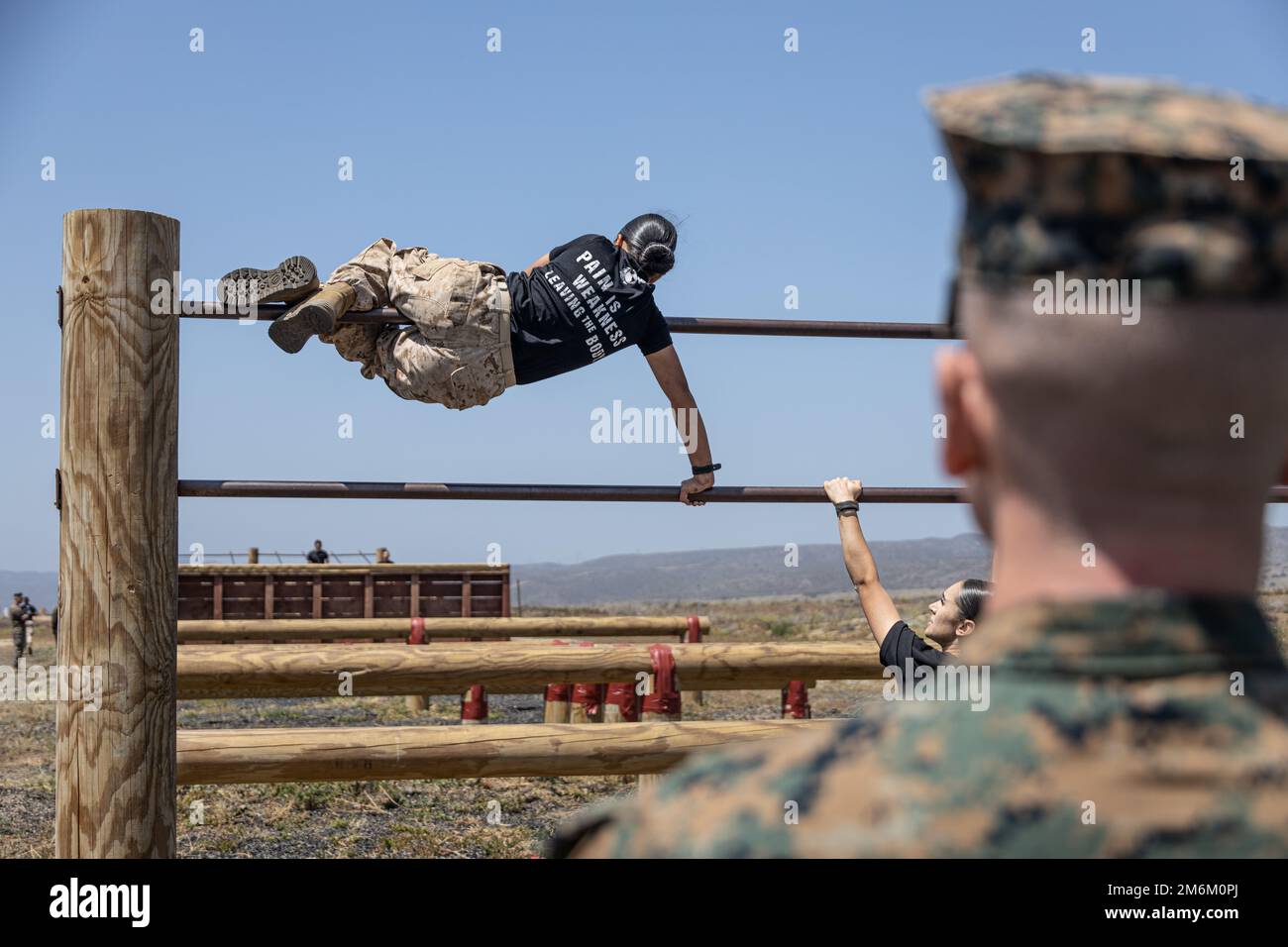 A U.S. Marine Corps officer candidate with Officer Selection Team ...