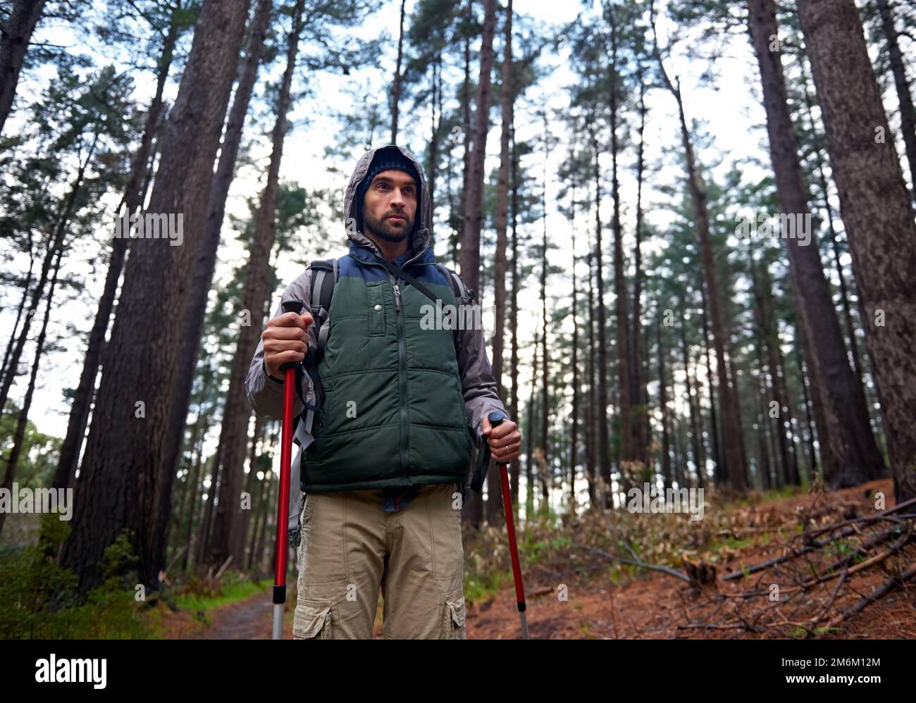 Using hiking poles hi-res stock photography and images - Alamy