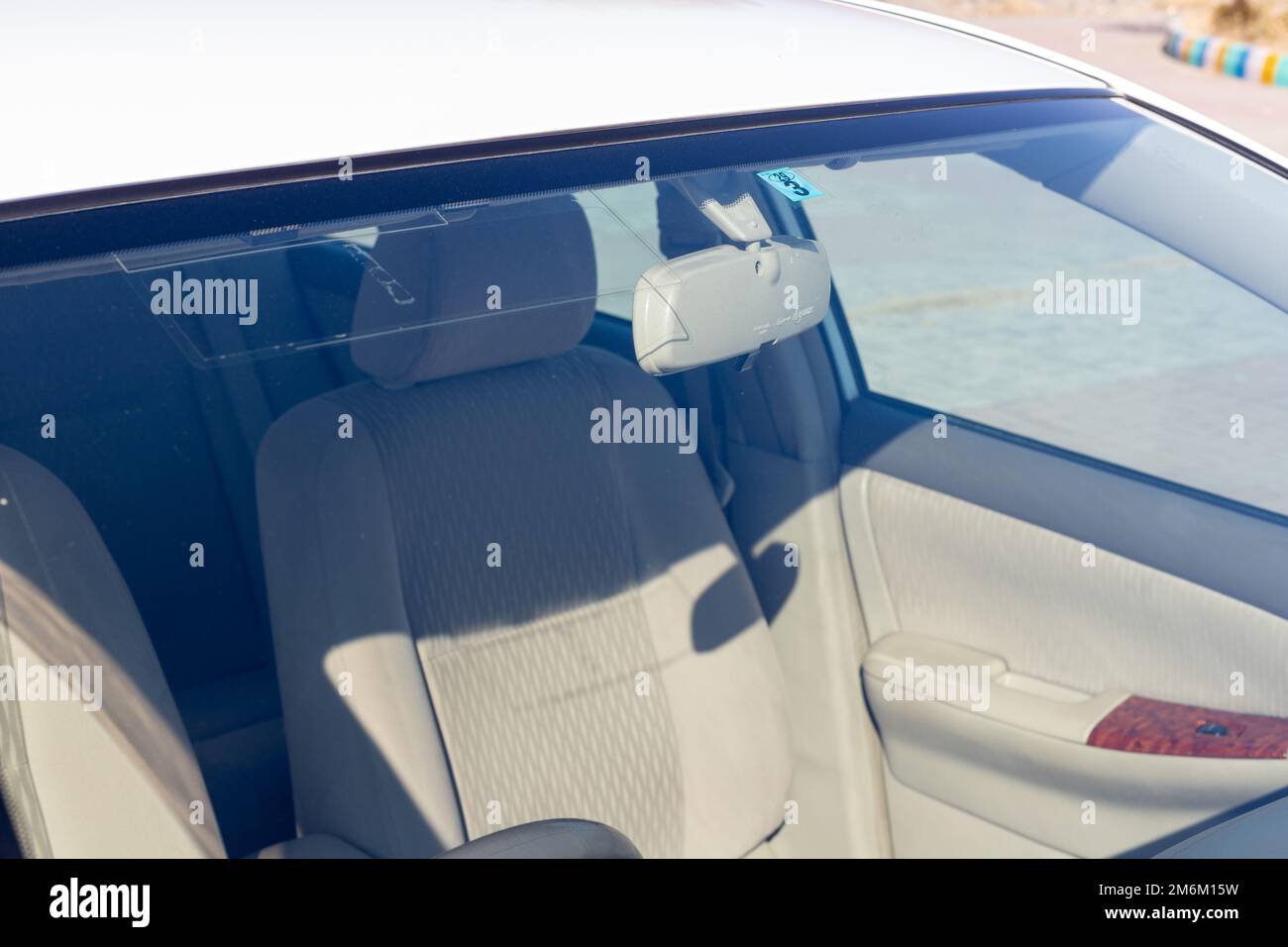 Front passenger empty seat of a car Stock Photo - Alamy
