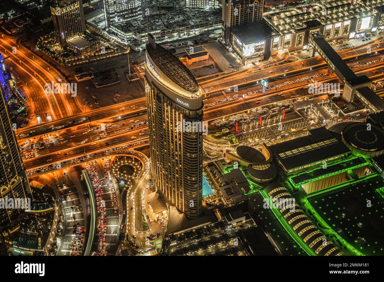 Dubai night view seen from the observation deck of Burj Khalifa Stock Photo - Alamy