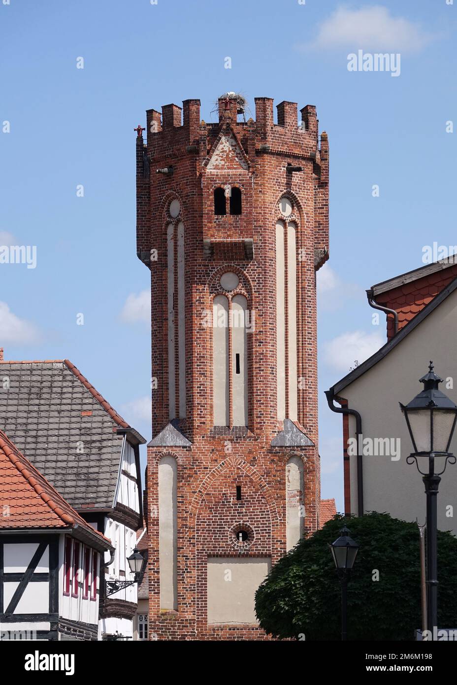Owl tower in Tangermuende Stock Photo - Alamy