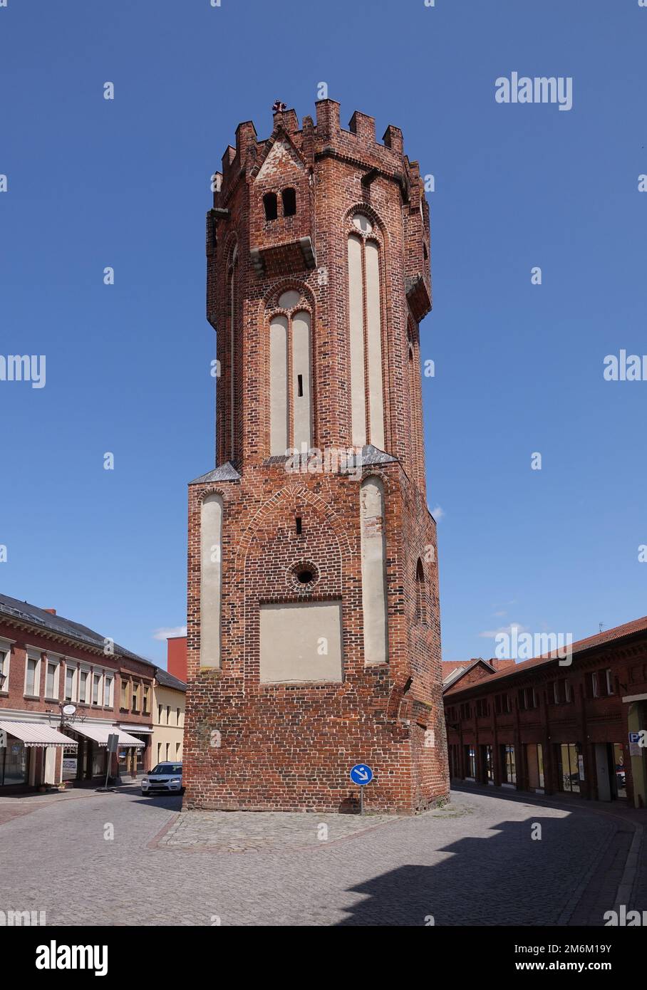Owl tower in Tangermuende Stock Photo - Alamy