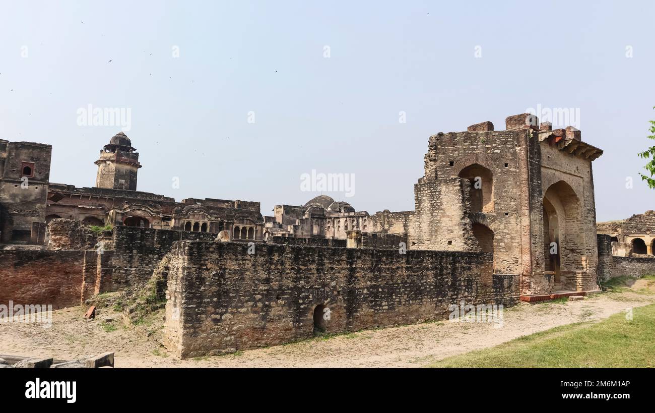 View of Ater Palace entrance gate and walls Ater Fort, Bhind, Madhya ...