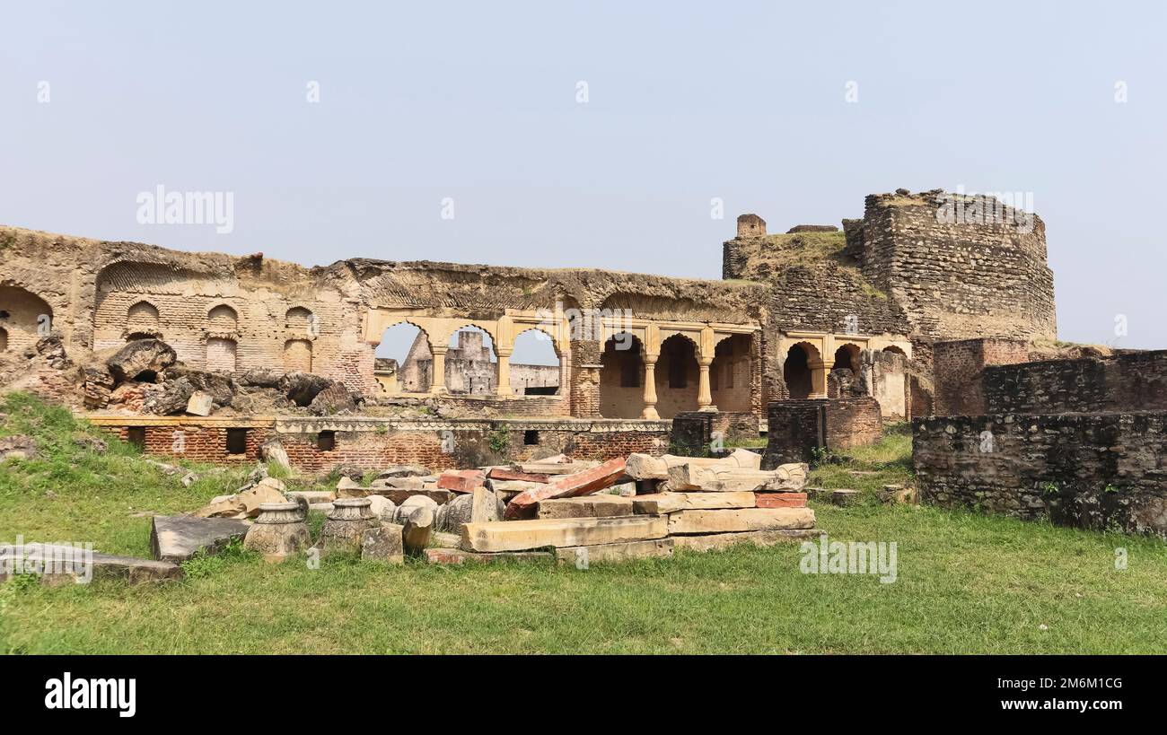 Ruined walls of Fort Palace, Ater Fort, Bhind, Madhya Pradesh, India ...