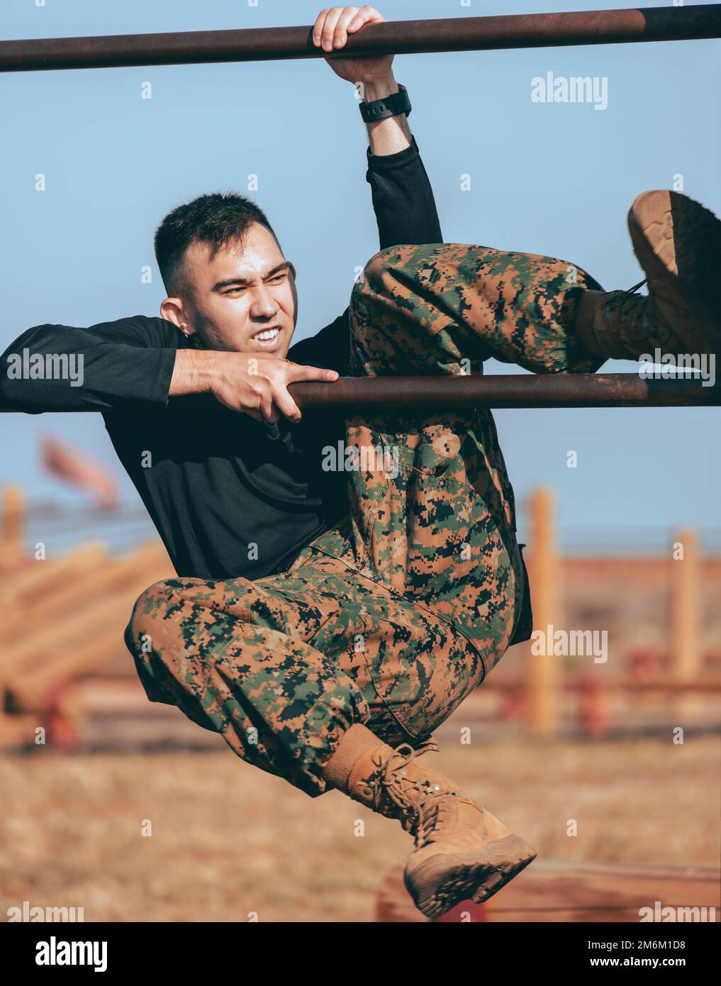 A U.S. Marine Corps officer candidate with Officer Selection Team ...