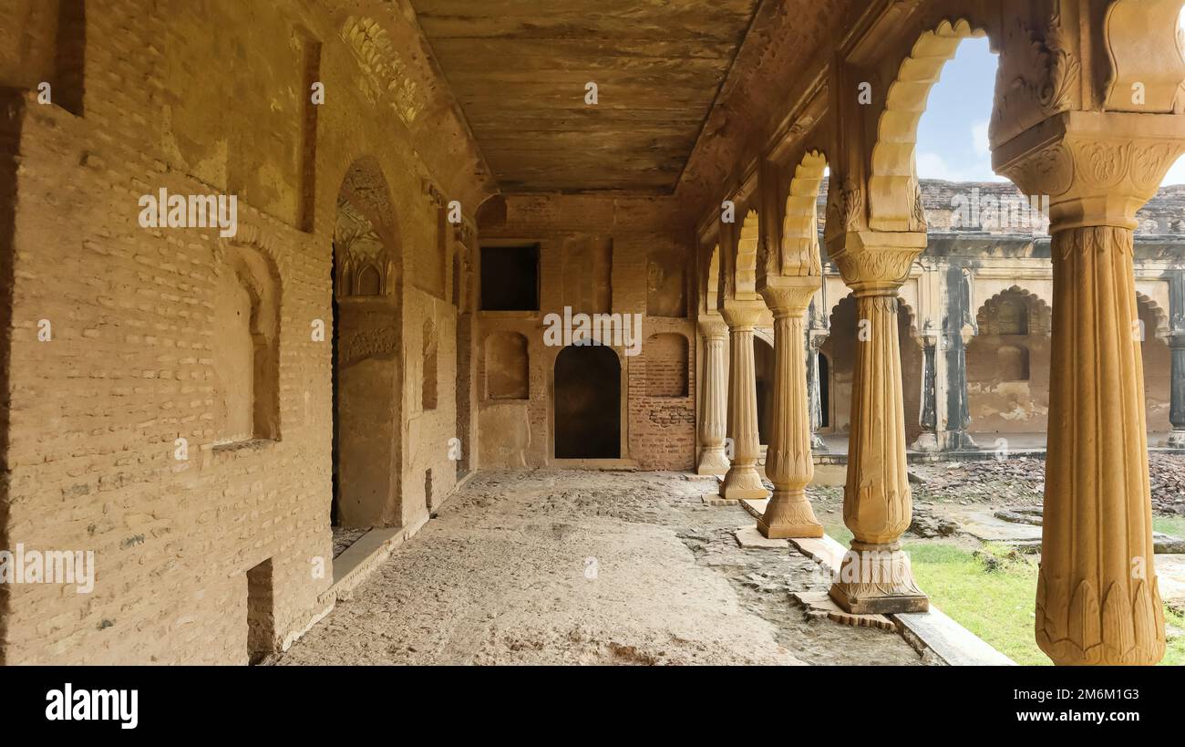 Corridors leading to the courtyard Ater Palace, Ater Fort, Bhind ...