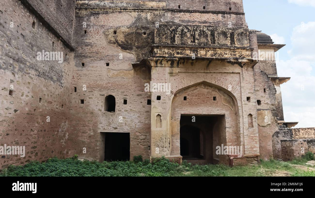 Outside View of Fort temple and watch tower, Ater Fort, Bhind, Madhya ...