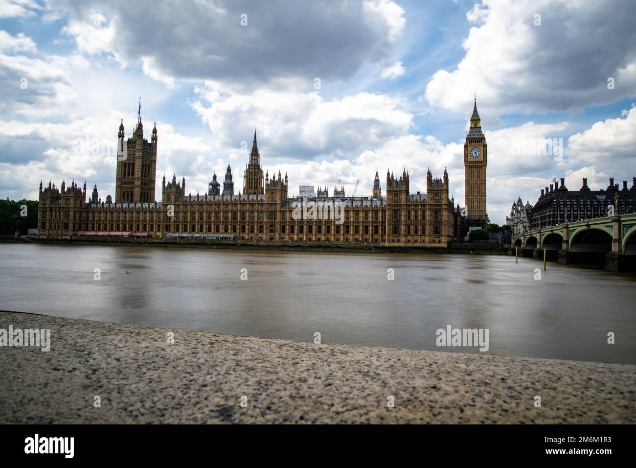 A beautiful shot of the Parliament of the United Kingdom and Big Ben on ...