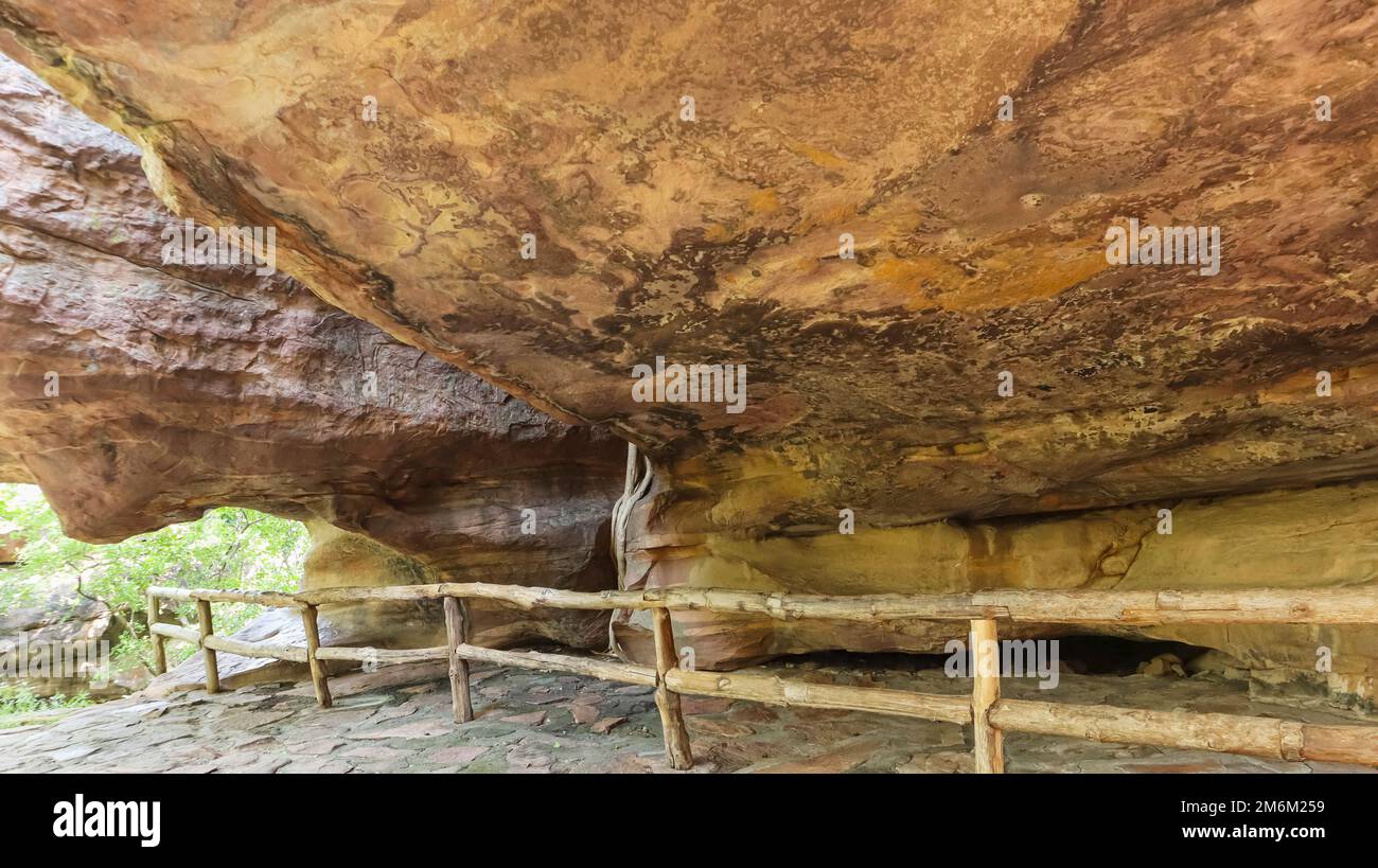 View of Bhimbetka Rock Shelters, World Heritage site, Raisen, Madhya ...