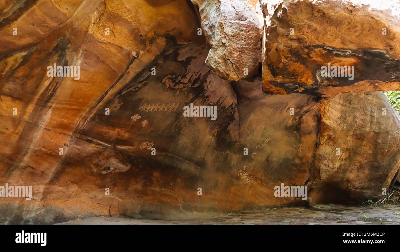 Rock Shelter No. II C-48 showing musicians, dancers, and Horse riders ...