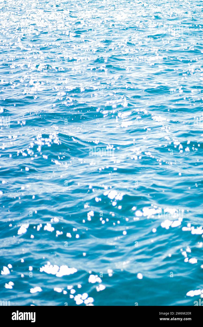 Blue sea water texture, dark ocean waves background as nature and ...