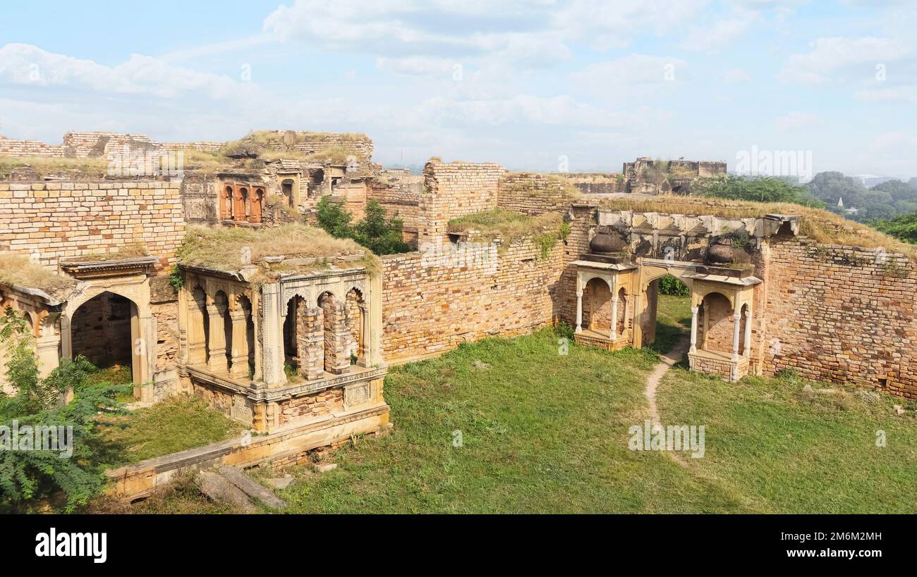 Grand gateway leading to Rani Mahal or Queens Place, Gohad, fort built ...