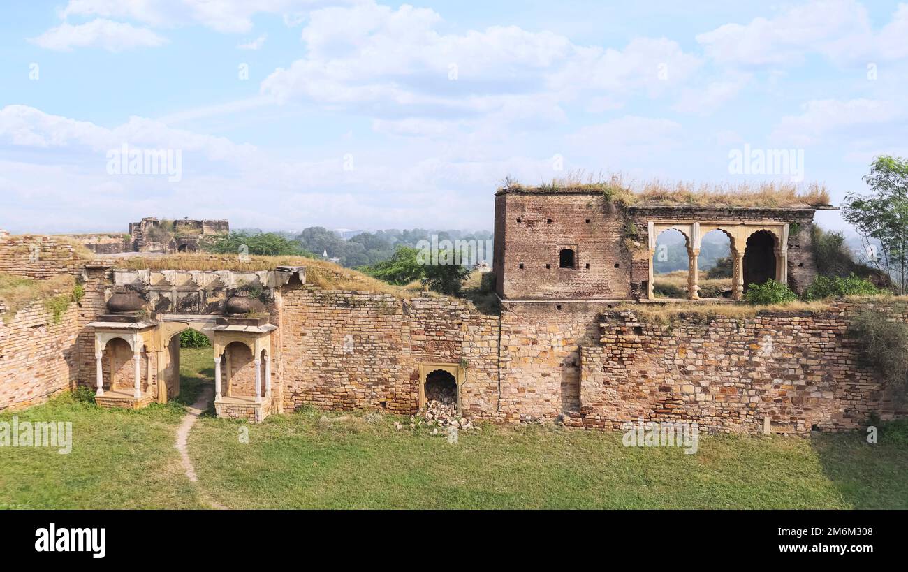 Grand gateway leading to Rani Mahal or Queens Place, Gohad, fort built ...