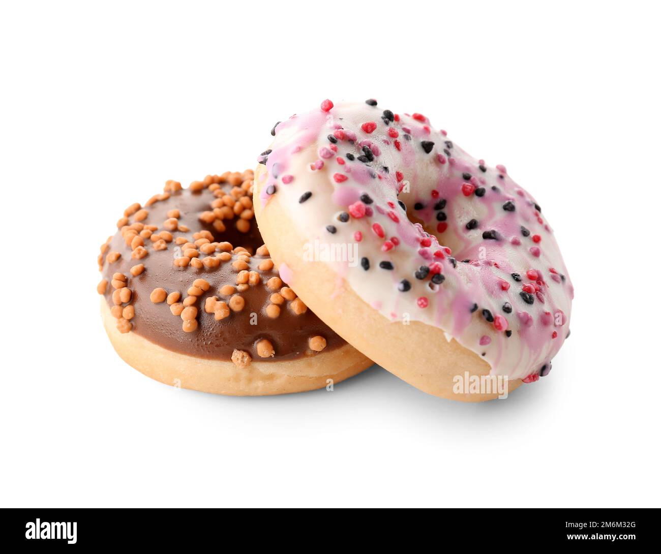 Sweet donuts isolated on white background Stock Photo - Alamy