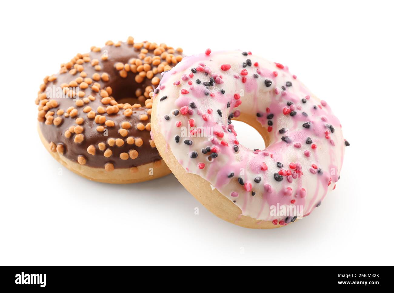 Sweet donuts isolated on white background Stock Photo - Alamy