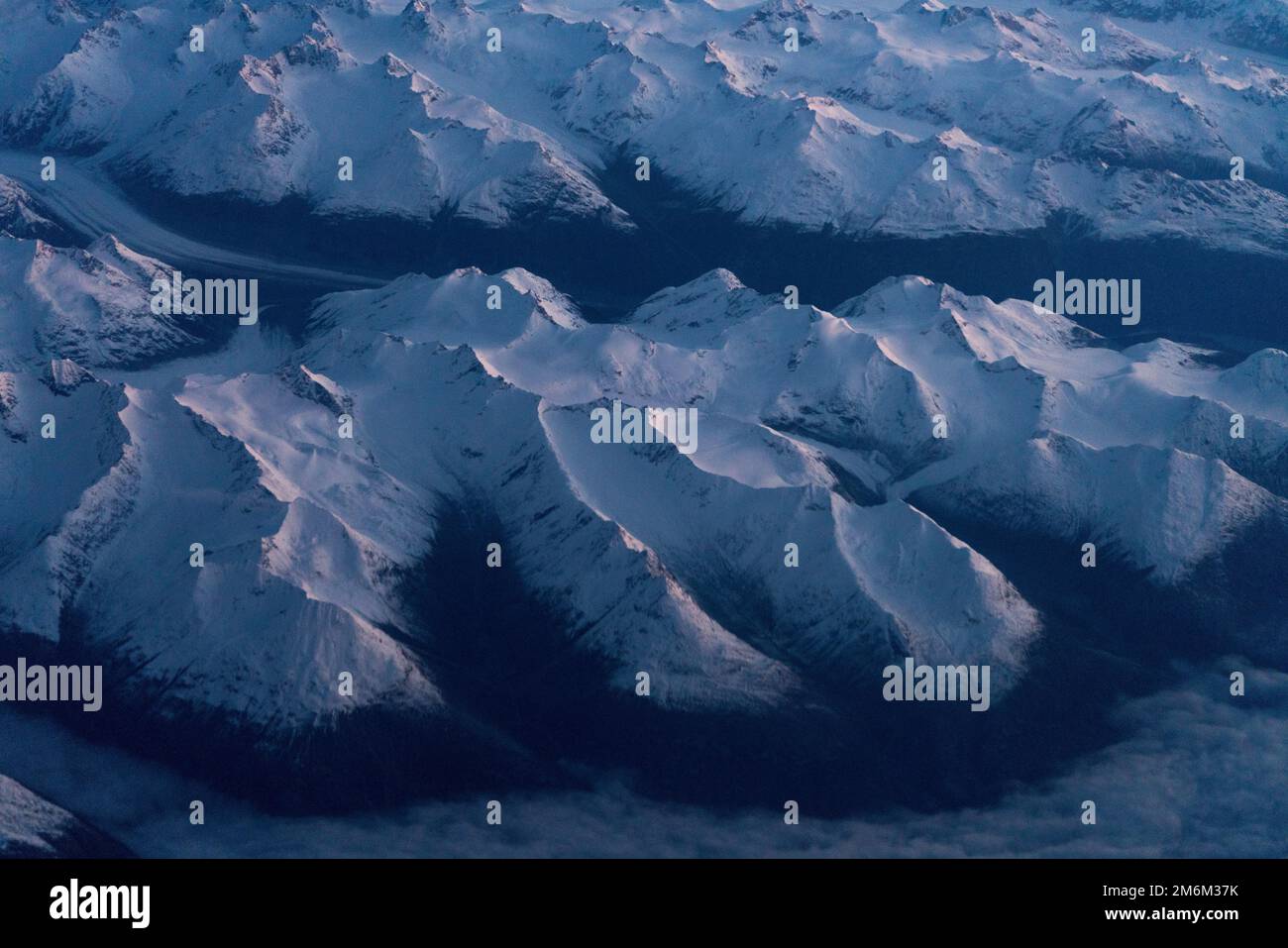 Aerial snow mountain Stock Photo - Alamy