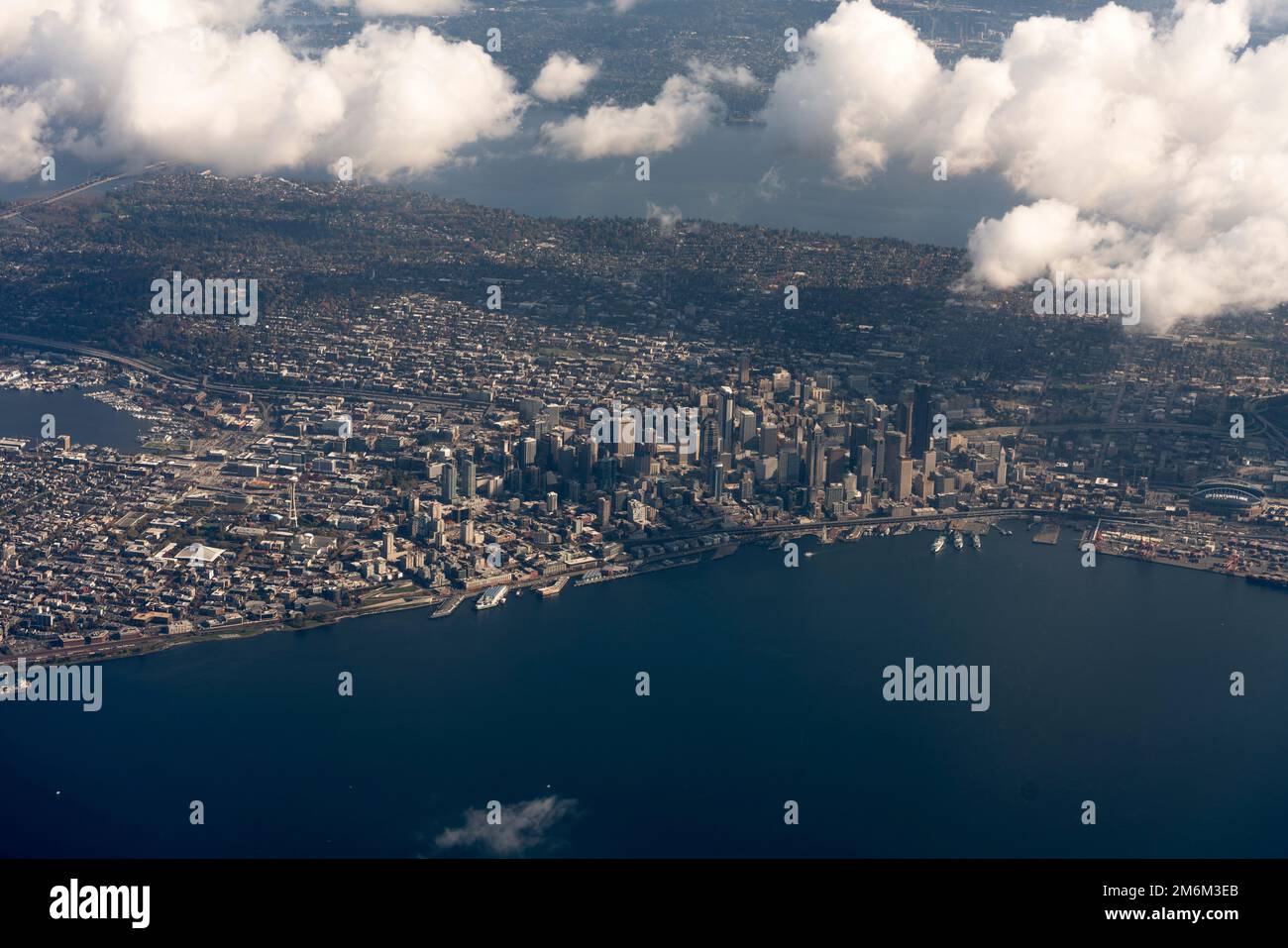 Have a bird's eye view of Seattle Stock Photo - Alamy