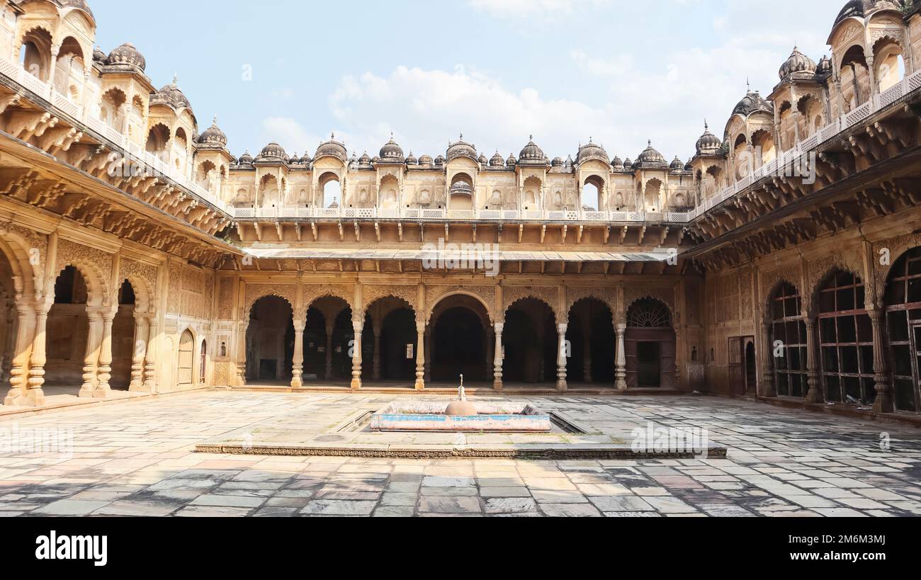Inside View of New Palace Gohad, Bhind, Madhya Pradesh, India Stock ...