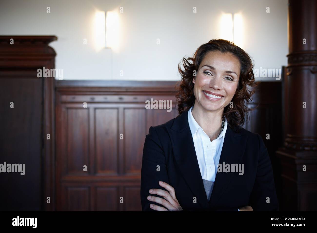 Successful days in the courtroom. an attractive female advocate in a ...