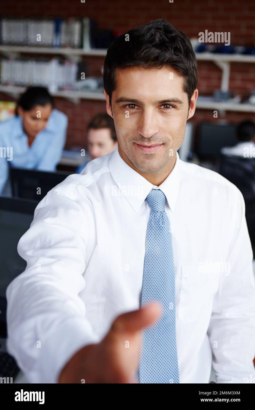 Male welcoming hi-res stock photography and images - Alamy