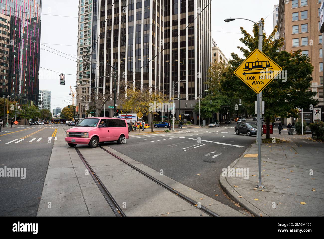 The street in Seattle Stock Photo - Alamy