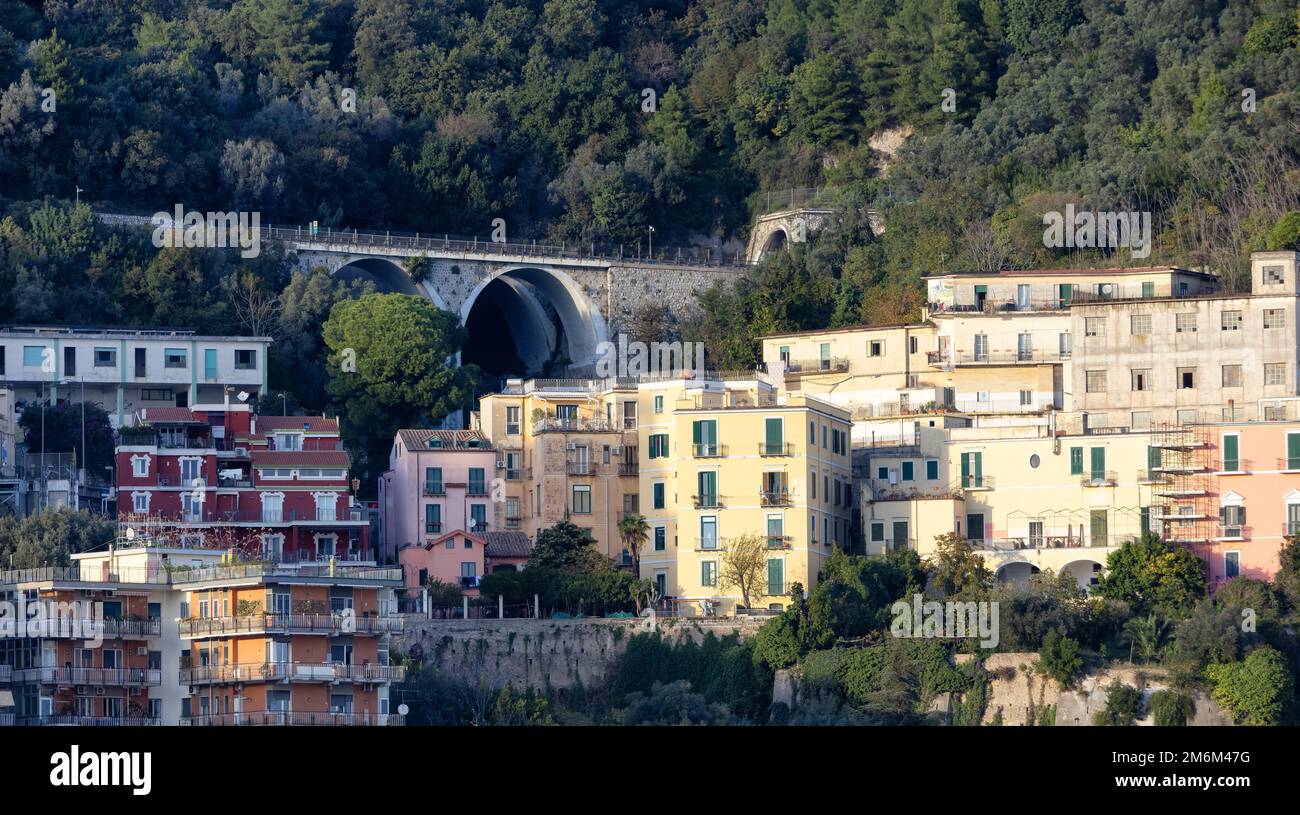 Aerial view salerno port mountains hi-res stock photography and images ...