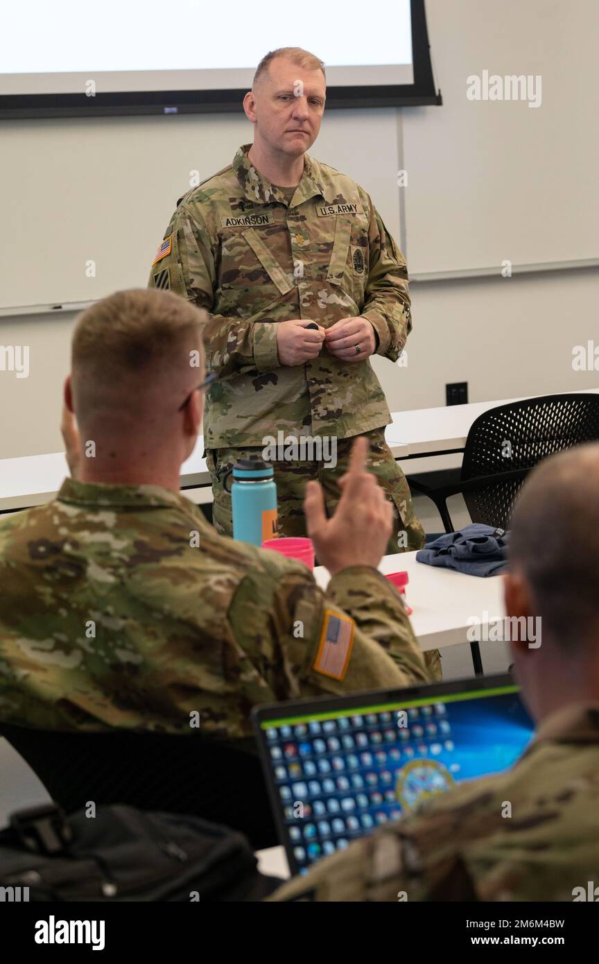 U.S. Army Chaplain [Maj.] Jesse Adkinson, an instructor assigned to the ...