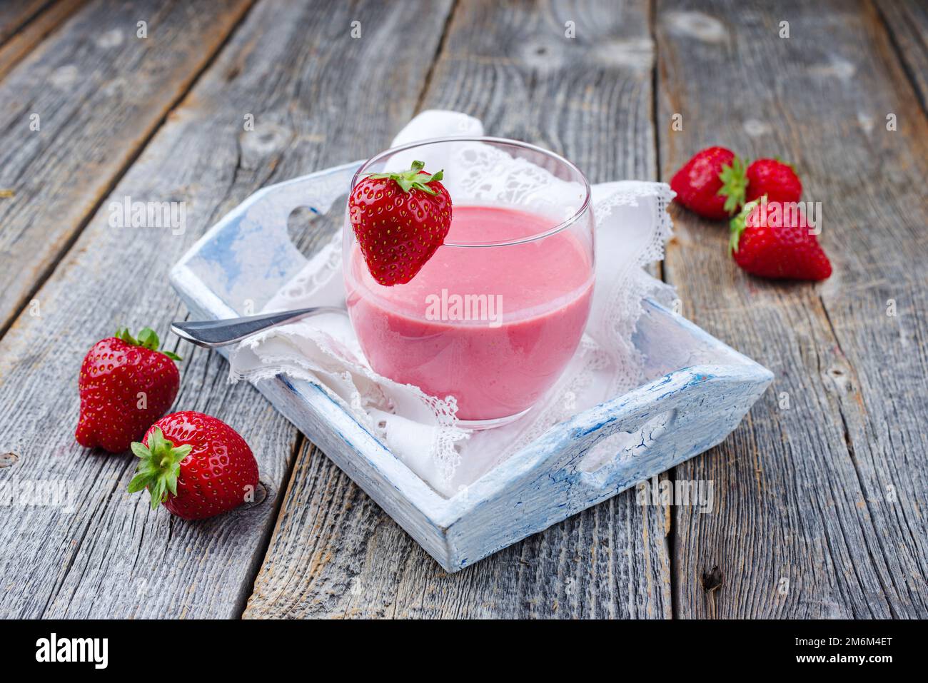 Traditional German strawberry with homemade strawberry curd served as ...