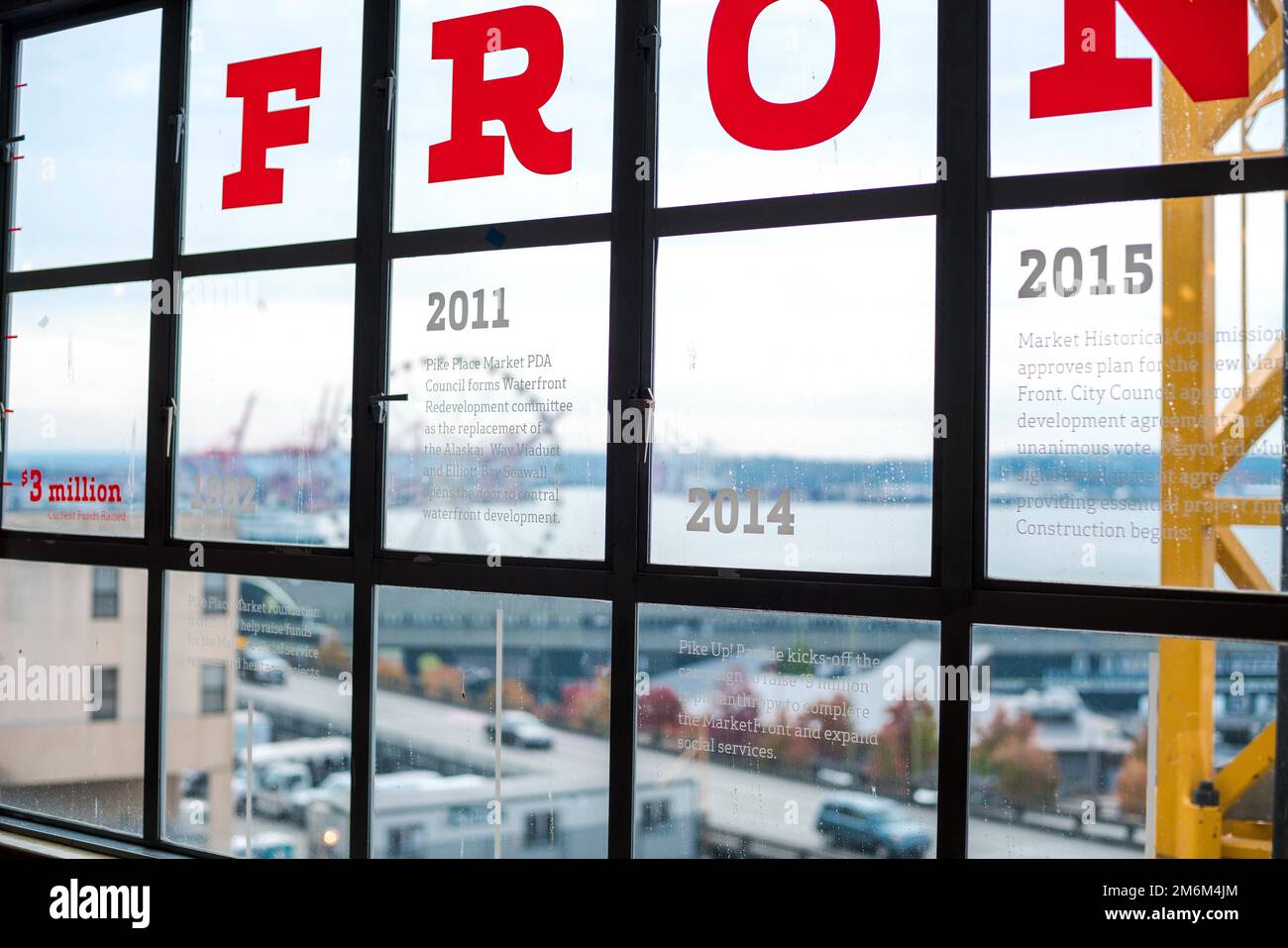 Displaying text on a window Stock Photo - Alamy