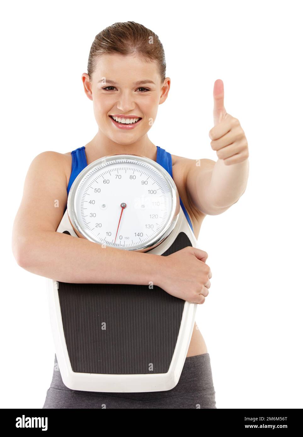 She has no problems with her weight. A pretty teenage girl carrying a ...