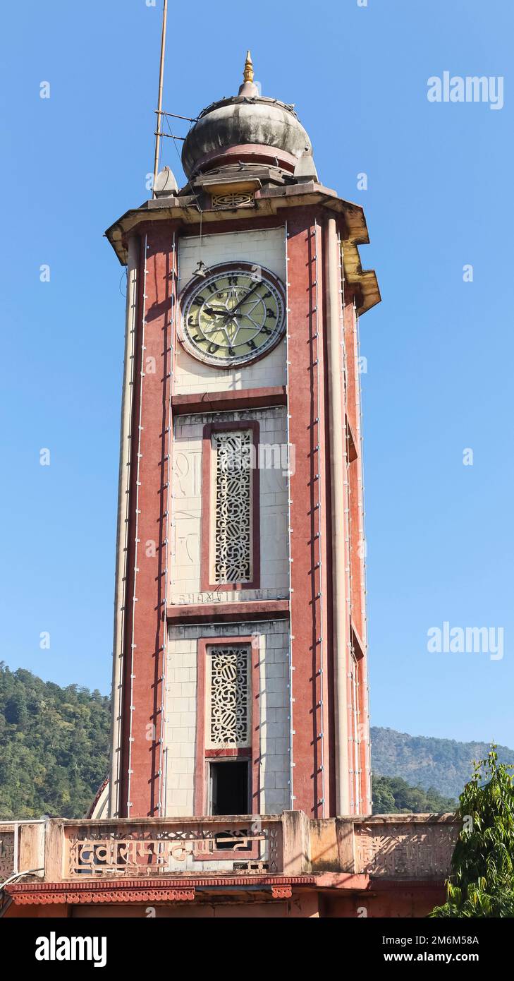 Clock Tower Near Parmarth Niketan Ganga Ghat, Rishikesh, Uttarakhand ...