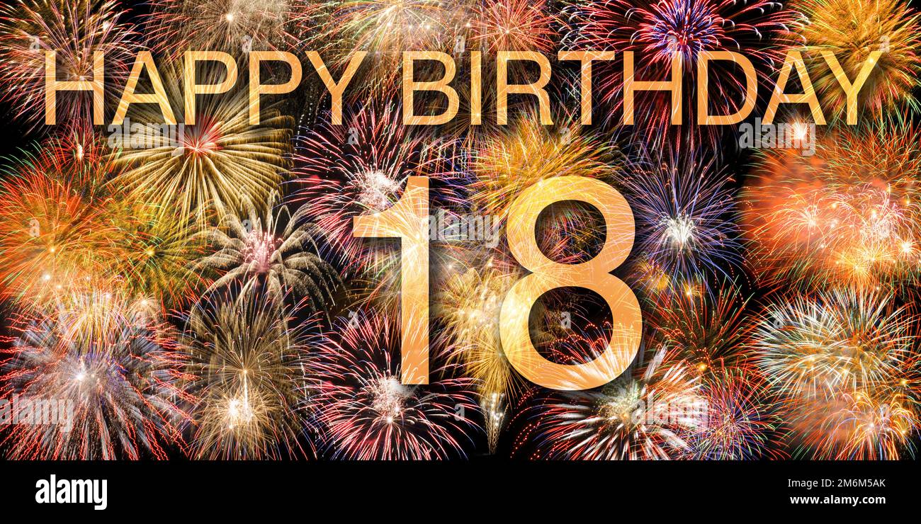 Happy 18th birthday Stock Photo - Alamy
