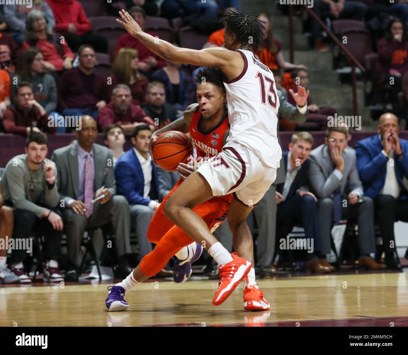 January 4, 2023: Clemson Tigers guard Brevin Galloway (11) drives ...