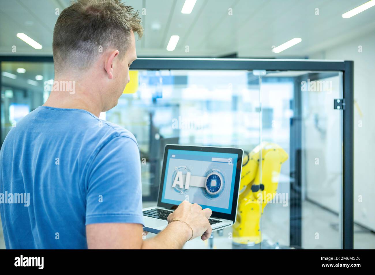 Industrial Robots Development Stock Photo - Alamy