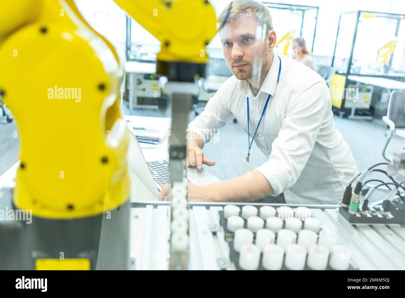 Industrial Robots Development Stock Photo - Alamy